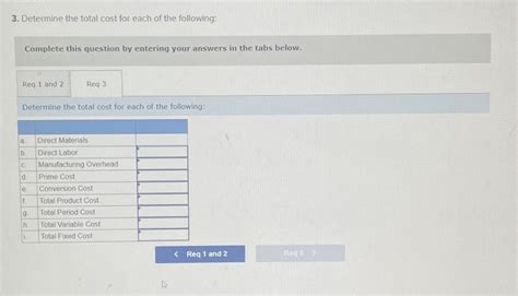 Solved Pa1 4 Algo Classifying Costs Calculating Total