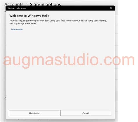Solution For Windows Hello Facial Recognition Unable To Add AugmaStudio