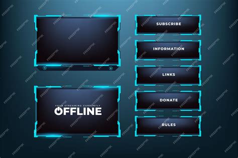 Premium Vector Online Streaming Overlay And Screen Interface Decoration Live Gaming Overlay
