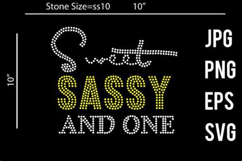 Sweet Sassy And One Rhinestone Graphic By Ragib · Creative Fabrica