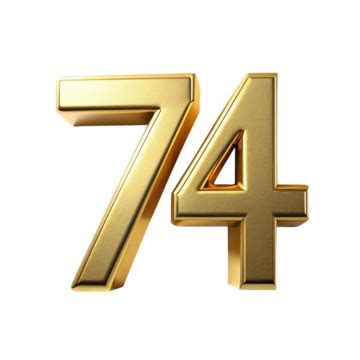 Golden Color Number 74 Illustration Golden Number 74 Golden Color