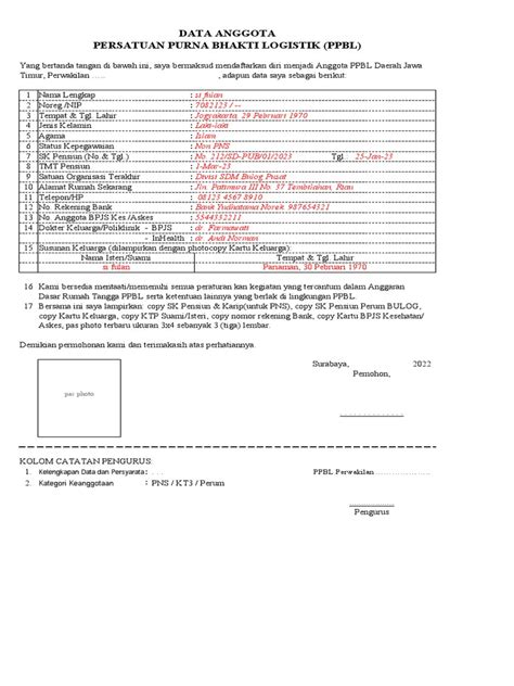 Form Ppbl Baru 1 Pdf