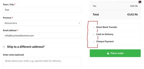 WooCommerce No Default Payment Checkout Page