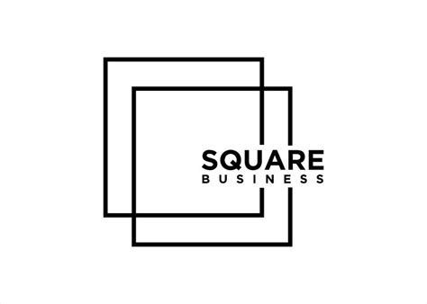 Illustration Square Logo Design Template Business Background Frame
