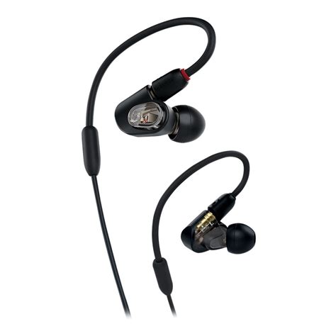 Audio Technica Ath E50 Professional In Ear Monitor Earbuds Black Micro Center