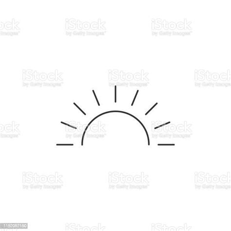 일출 벡터 아이콘입니다 편집 가능한 스트로크 태양 상승 기호입니다 아침 아이콘입니다 모바일 개념과 웹 디자인에 대 한 선형 스타일 기호입니다 벡터 일러스트 레이 션에 고립