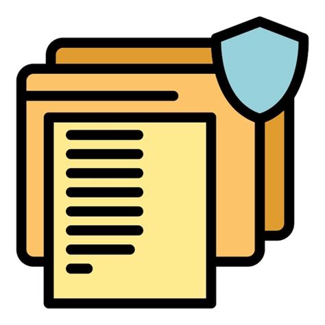 Premium Vector Secured Data Icon Outline Vector Secure Password Safety Login Color Flat