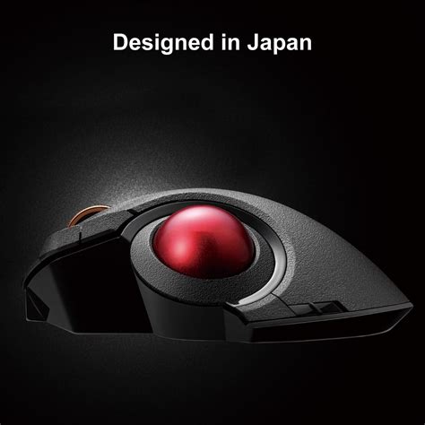 ELECOM EX G Pro Trackball Mouse Wired Wireless Bluetooth 3 Types Connection Thumb Control 8