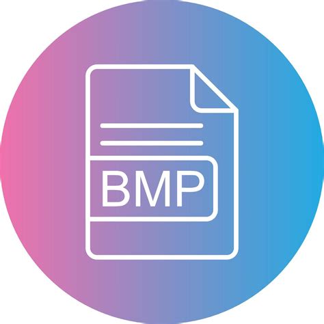 Bmp File Format Line Gradient Circle Icon 43427858 Vector Art At Vecteezy