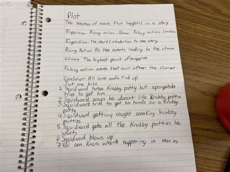 We Had To Do A Plot Dissection Of A Spongebob Episode For English Class We Had To Do A Plot Dissection Of A Spongebob Episode For English Class