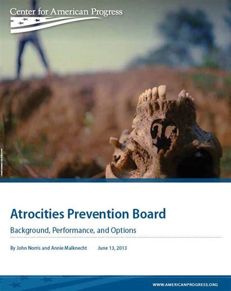 Center Releases Report On Atrocities Prevention Board The Simons