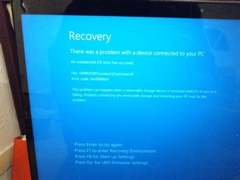 Winloadefi Error Windows Doesnt Load Unable To Access Recovery Environment R