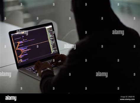 Hacker Code And Programming With Person And Laptop Screen For