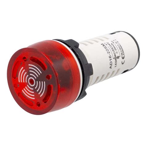 Euroconnex Pilot Led Industrial Buzzer 80db 22 Mm 230v Clear Techinn