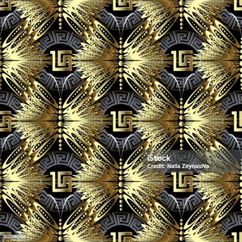 골드 기하학적 3d 그리스 벡터 완벽 한 패턴입니다 장식용 질감된 Geometr 0명에 대한 스톡 벡터 아트 및 기타 이미지