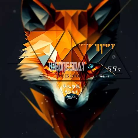 Живые обои Абстракция лисы скачать на