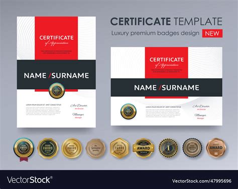 Certificate 442 Royalty Free Vector Image Vectorstock
