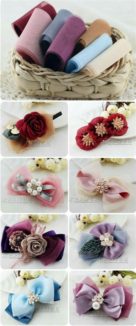 Pin Di Accesorios Para Pelo Bunga Kain Jahit Pita Bunga Pita
