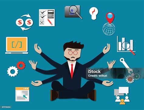 전문적인 프로젝트 관리자 비즈니스 개념 열심히벡터 일러스트 레이 션 프로젝트 관리자에 대한 스톡 벡터 아트 및 기타 이미지 프로젝트 관리자 온라인 광고 고객 참여