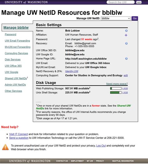 Uw Netid Manage Page Uw It