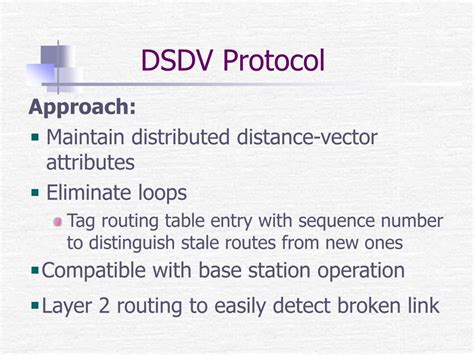 Ppt Highly Dynamic Destination Sequenced Distance Vector Routing Dsdv For Mobile Computers