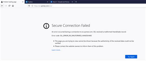 Eap1 And Eap2 Ssl Handshake Issue With Site Feedback And Issues Sfos V18 Early Access