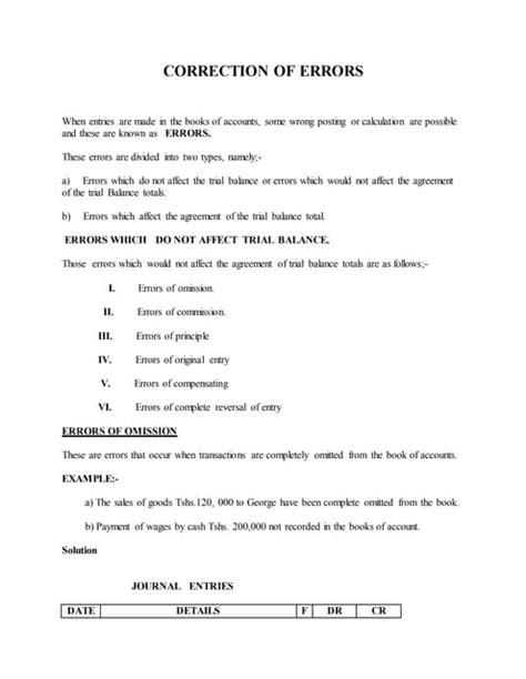 Accounting Errors Pptx