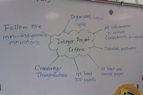 Differentiation Through Student Choice Math Integer Project