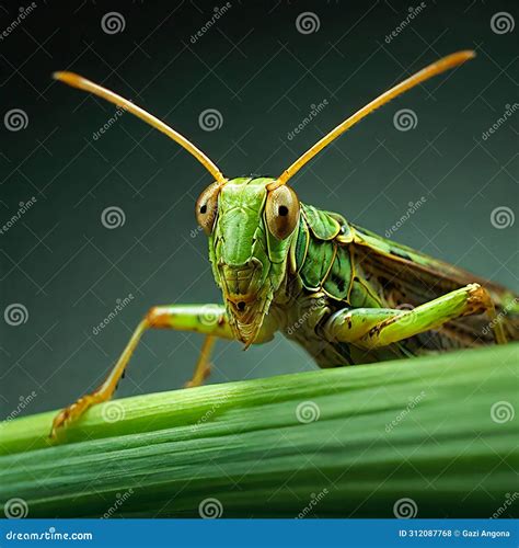 Grasshopper Of Grass Generative Ai Stock Illustration Illustration Of Large Biology 312087768