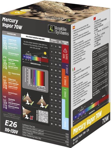 Reptile Systems Mercury Vapor D3 Uv Reptile Basking Lamp 3 Count 70 Watt