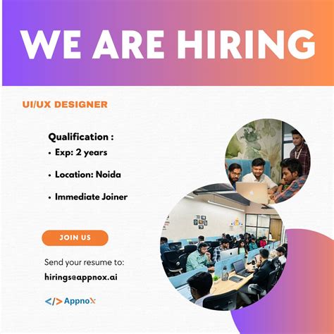 Appnox Technologies On Linkedin Hiring Noida Uiux Hiringdesigners Hiringnow Hiringalert