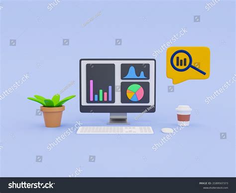 3d Data Analysis Concept Graphs Statistics Stock Illustration 2189507373 Shutterstock