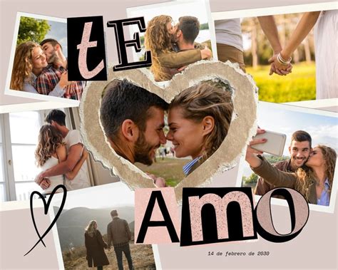 Plantillas De Collages De Amor Gratis Para Editar Canva