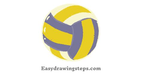 10 Easy Steps To Draw Volleyball Drawing Easy Drawing