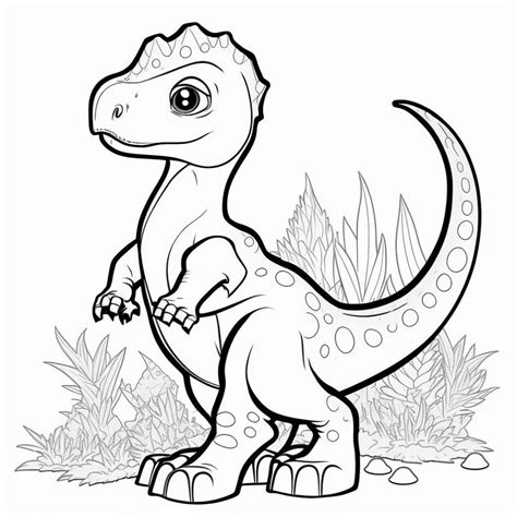 Kleiner Dino Ausmalbild Kostenlos Herunterladen