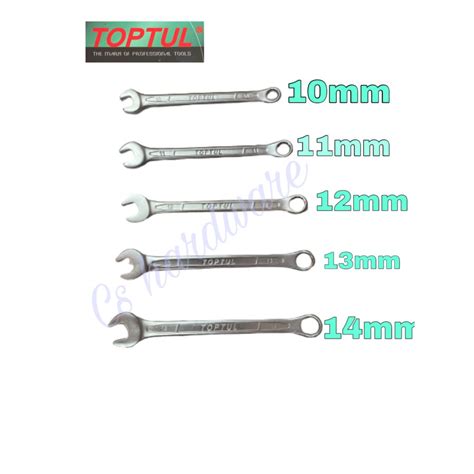Toptul Standard Combination Wrench Spanar Common Ring 10mm ~ 14mm