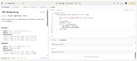 Leetcodedaily Pythonprogramming Arrayrotation Inplacealgorithm
