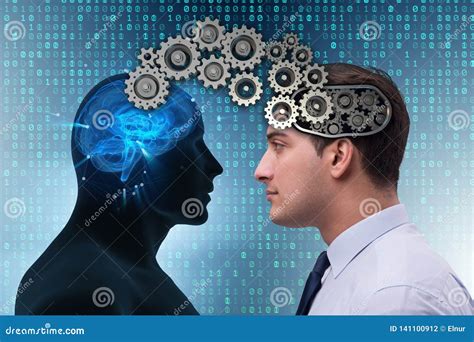 The Cognitive Computing Concept As Future Technology With Businessman Stock Photo Image Of