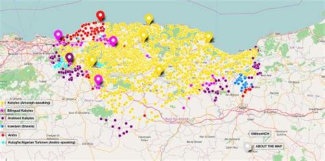 Ethnolinguistic Map Of The Kabylie Per Villages