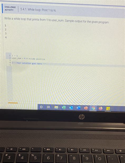 Solved Challenge 541 While Loop Print 1 To N Activity Write A While Course Hero