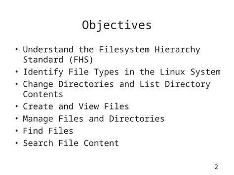 Ppt Manage Directories And Files In Linux 2 Objectives Understand