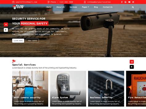 Powerful Cctv Security System Wordpress Theme