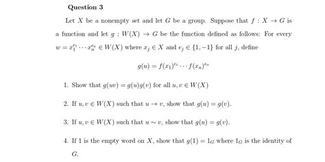 solved question 3 let x be a nonempty set and let g be a