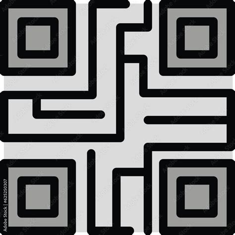 Matrix Barcode Icon Outline Vector Qr Code Scan Qrcode Color Flat Stock Vector Adobe Stock