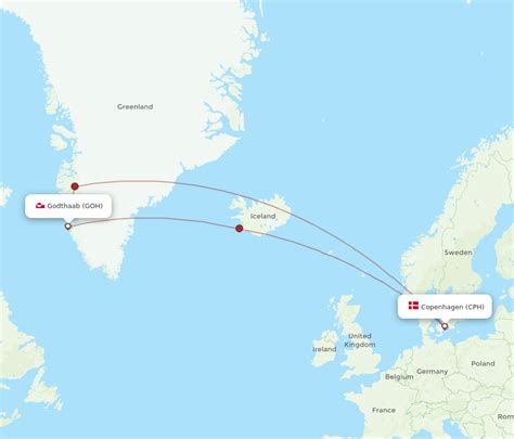 Flights From Nuuk To Copenhagen Goh To Cph Airlines And Best Routes Flight Routes