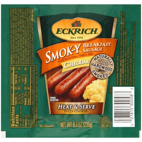 Eckrich Smok Y Breakfast Sausage Links Cheddar