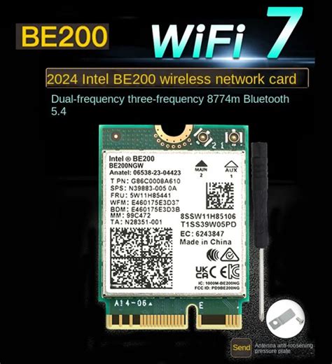 New Wi Fi 7 Intel Be200 Bluetooth 5 4 Wifi Card Be200ngw 2 4 5 6 Ghz 5 8 Gbps For Windows 11