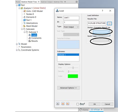 Results From Output Autodesk Cfd Cdfst In Autodesk Nastran Result Set And Nodal Load