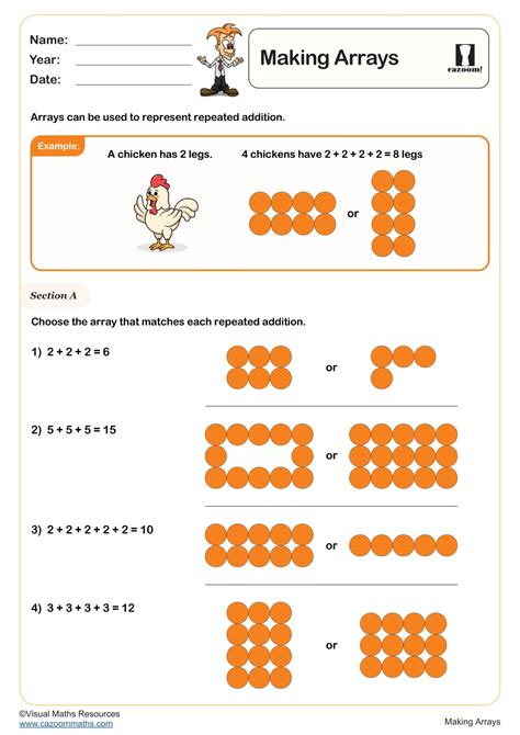 Making Arrays Fun And Engaging Year 1 Number Worksheet