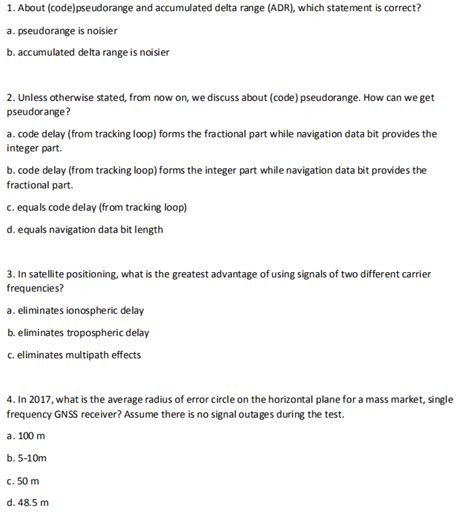 Solved 1 About Code Pseudorange And Accumulated Delta